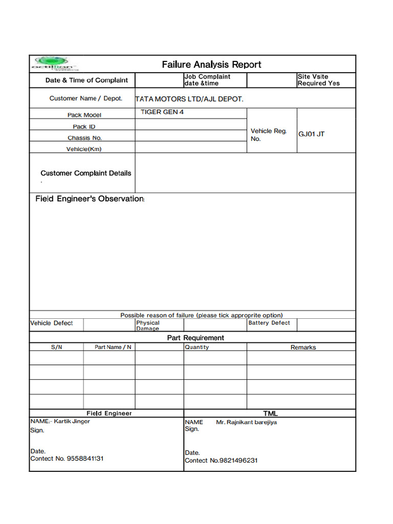 Failer Report | PDF