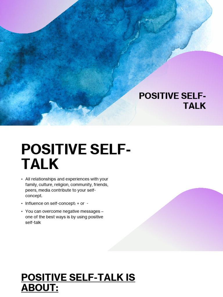 Positive Self-Talk | PDF