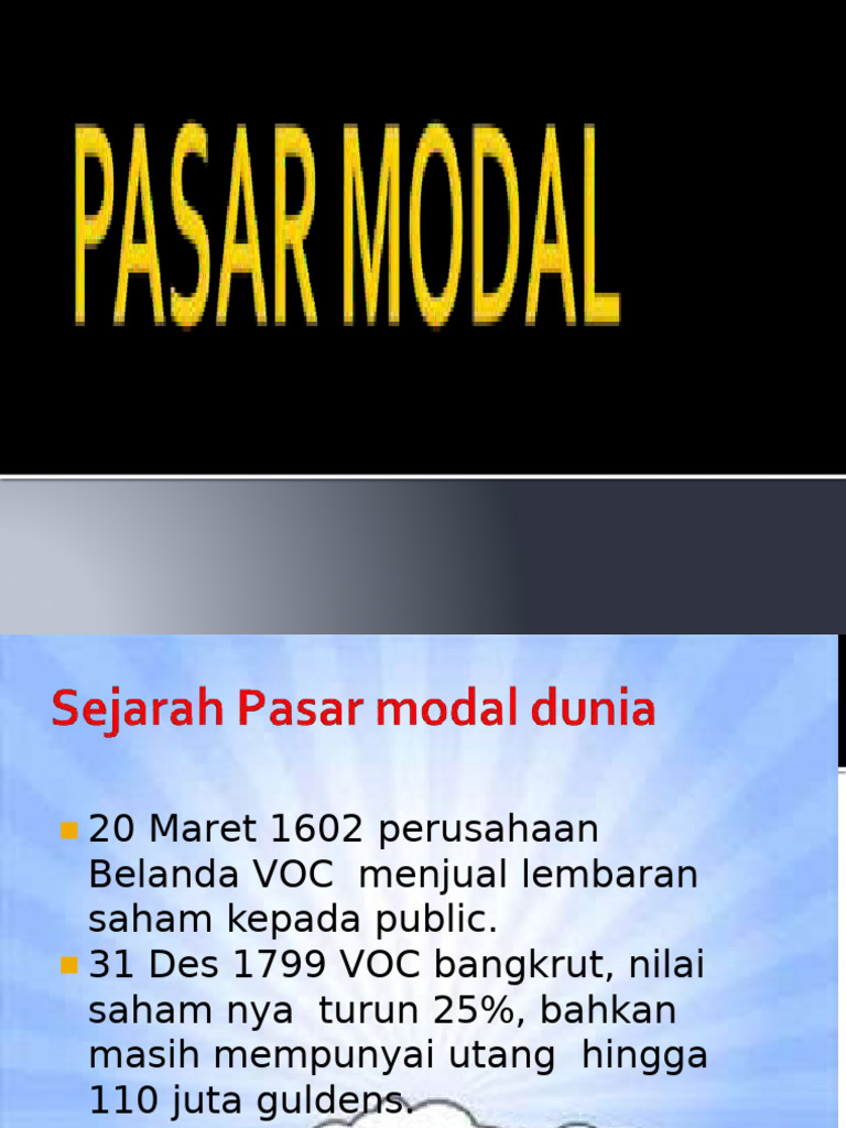Pasar Modal 2024 Siswa | PDF