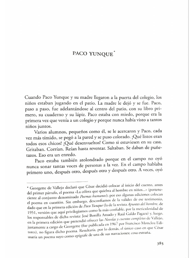 Paco Yunque | PDF
