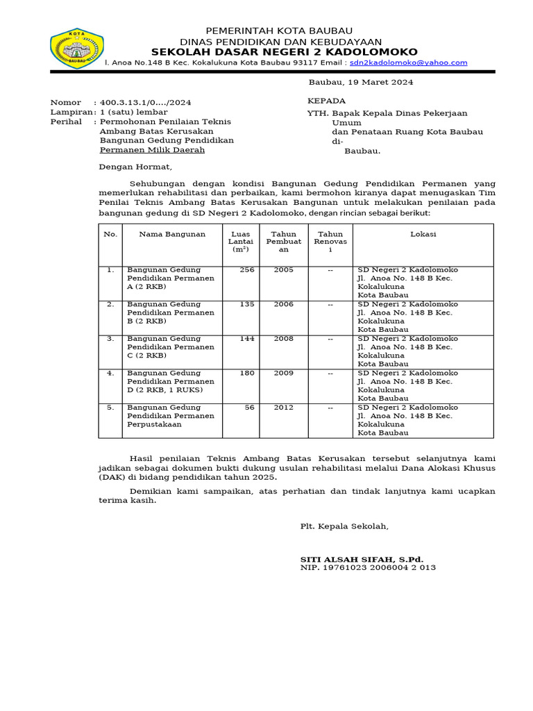 Surat Pengantar PUPR | PDF