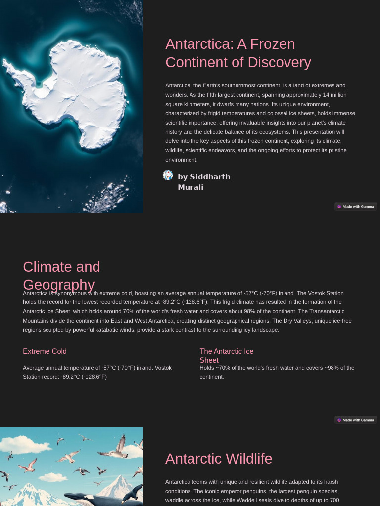 Antarctica A Frozen Continent of Discovery | PDF | Antarctica | Tourism