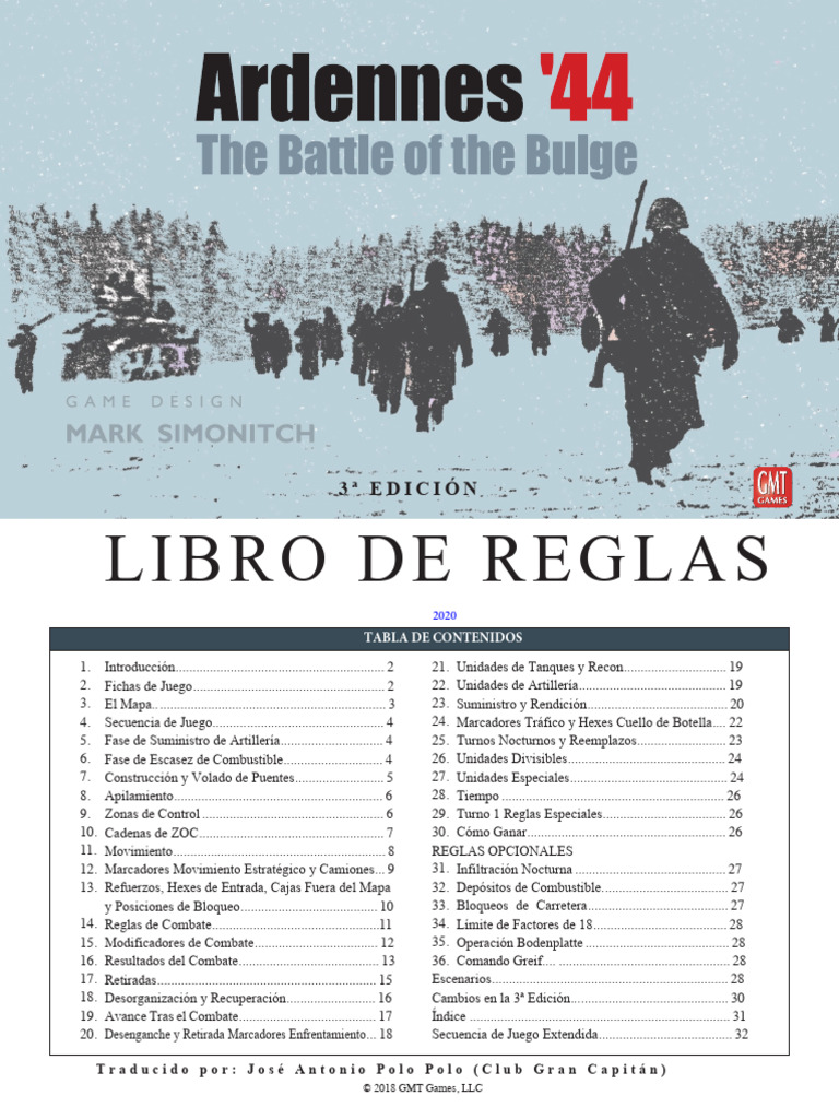 A44+Rules LR Dec16 2020 1 - (ESPANOL) | PDF | Tanques | Infantería