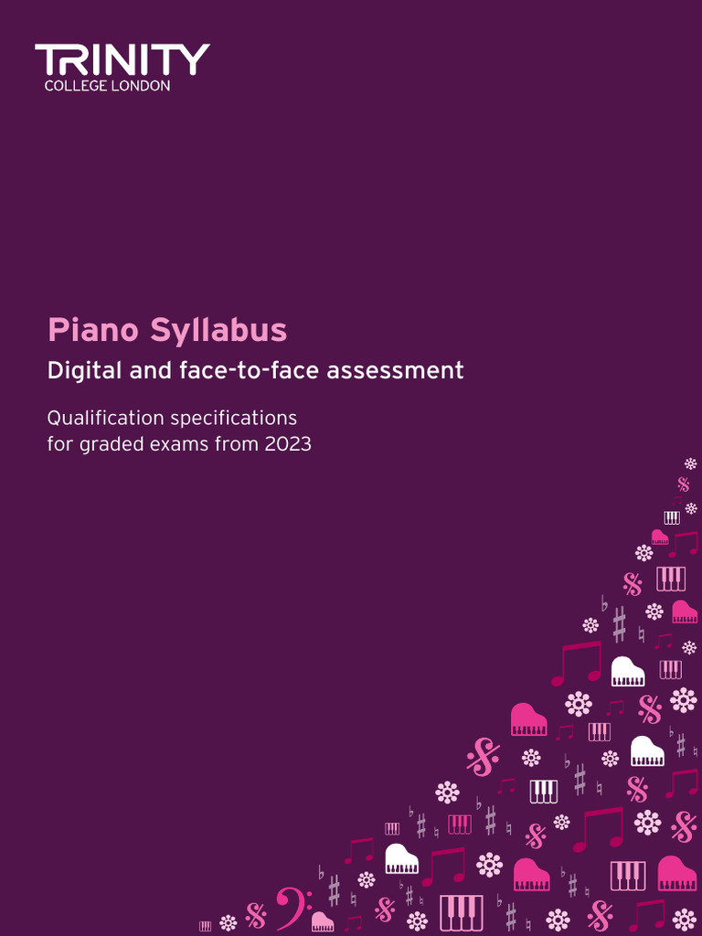 Trinity Piano Syllabus 2023 | PDF | Educational Assessment | Learning
