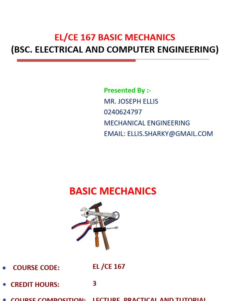 Basic Mechanics (Umat) PP by MR Ellis (Sharky) Fo - 250309 - 210237 ...