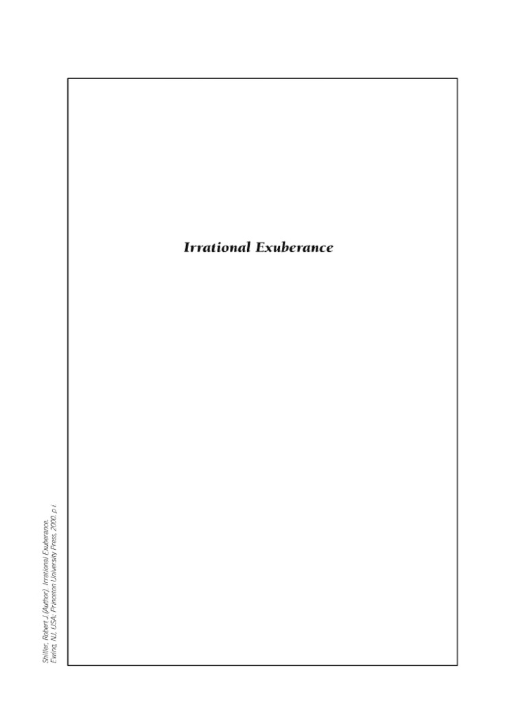 Robert Shiller Irrational - Exuberance | PDF