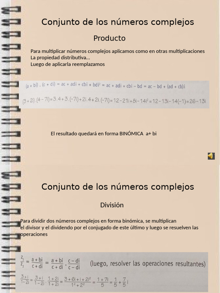 Operaciones con Números Complejos | PDF