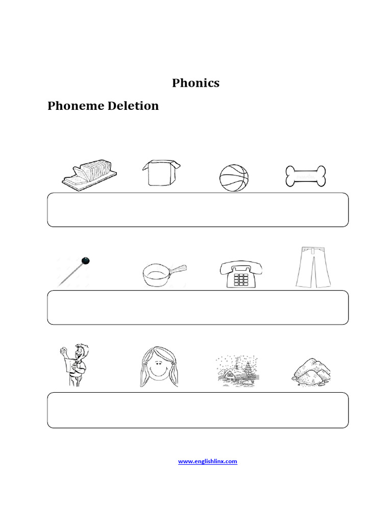Phoneme Deletion Letter B Phonics Worksheet | PDF