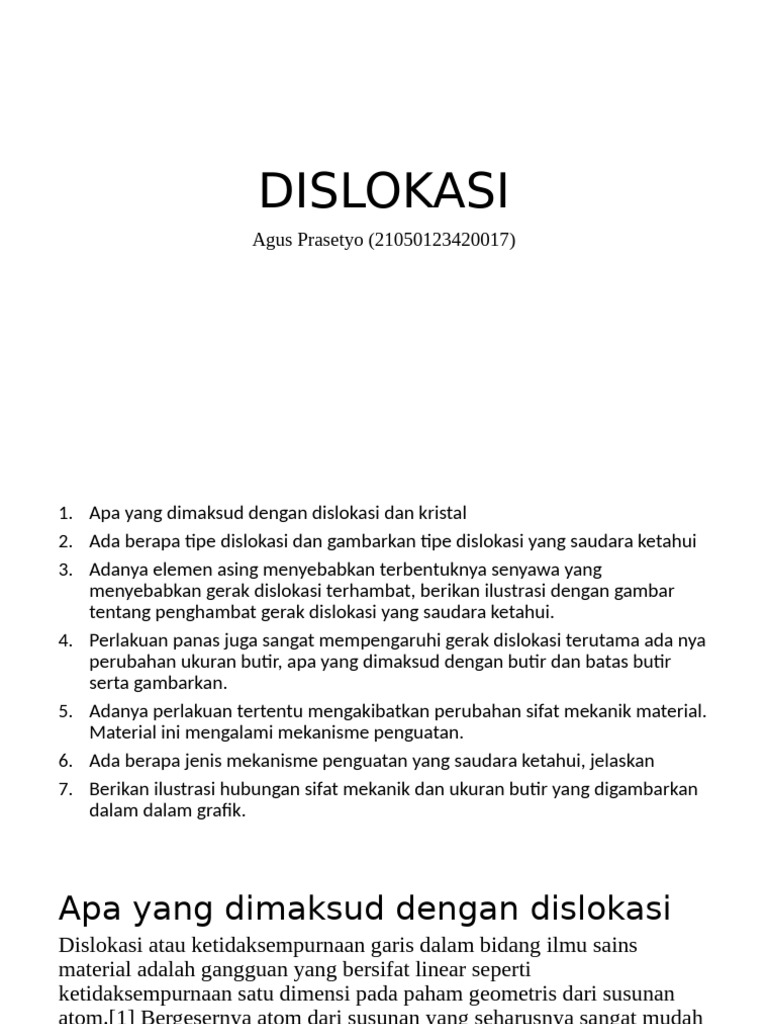 Dislokasi | PDF