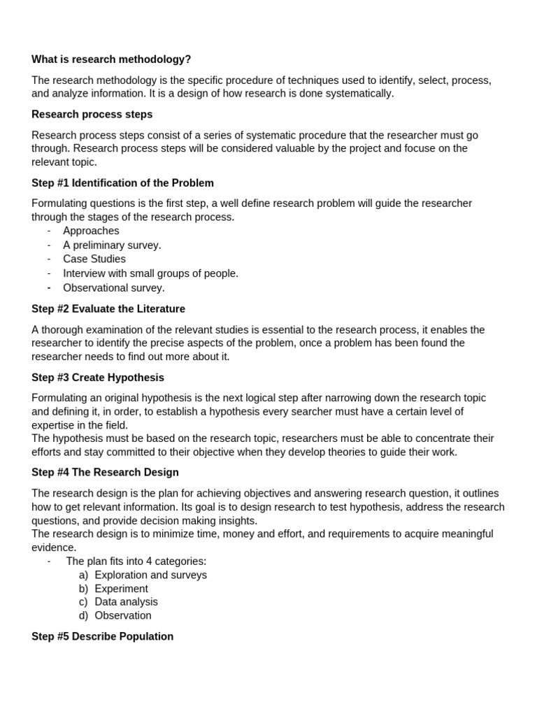 What is research methodology (1) | PDF | Methodology | Survey Methodology