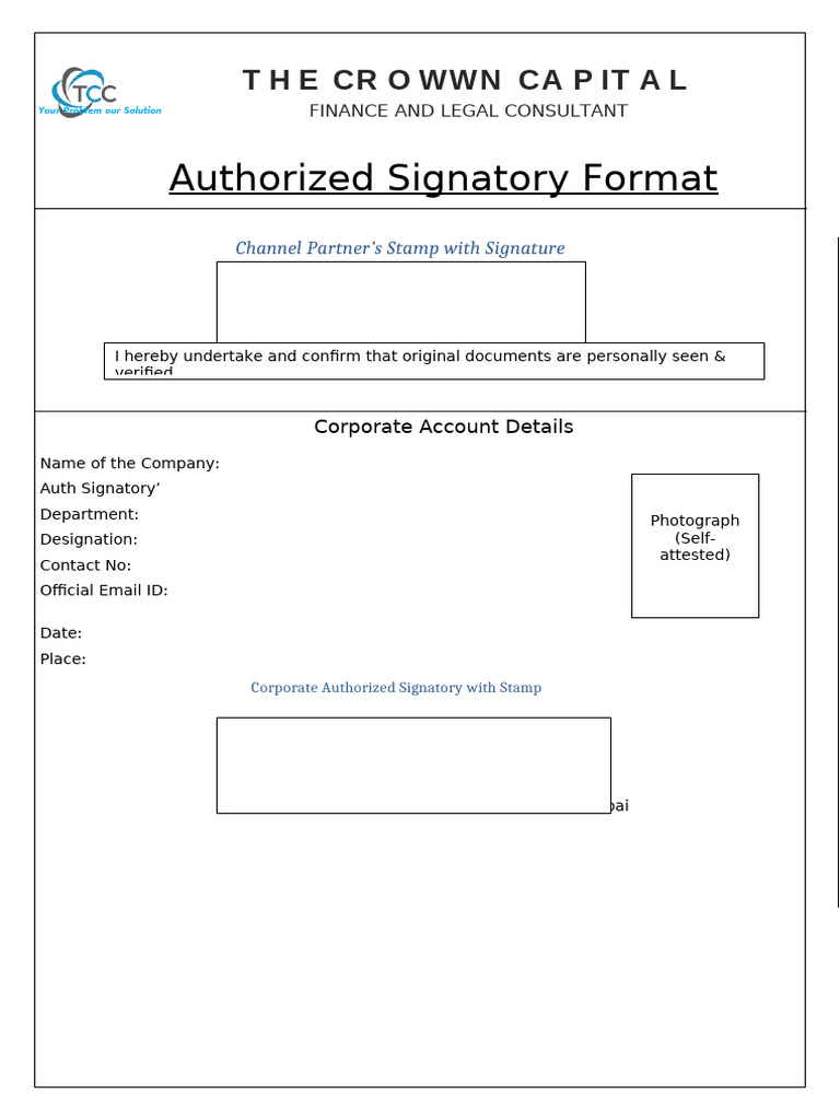 Airtel Authorized Signatory Format | PDF