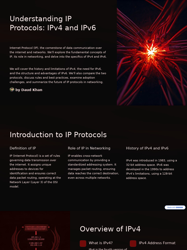 Understanding IP Protocols IPv4 and IPv6 | PDF | I Pv6 | Internet Protocols