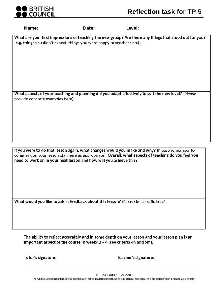 TP 5 Reflection | PDF