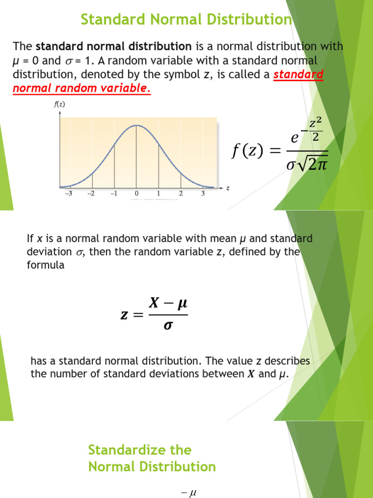 Standard Normal Distribution | PDF | Normal Distribution | Standard Score