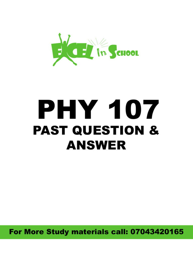 PHY 107 Question & Answers | PDF