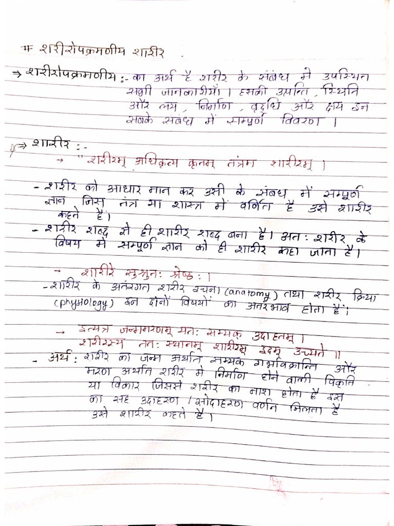 Sharir Op Kram Aniya | PDF