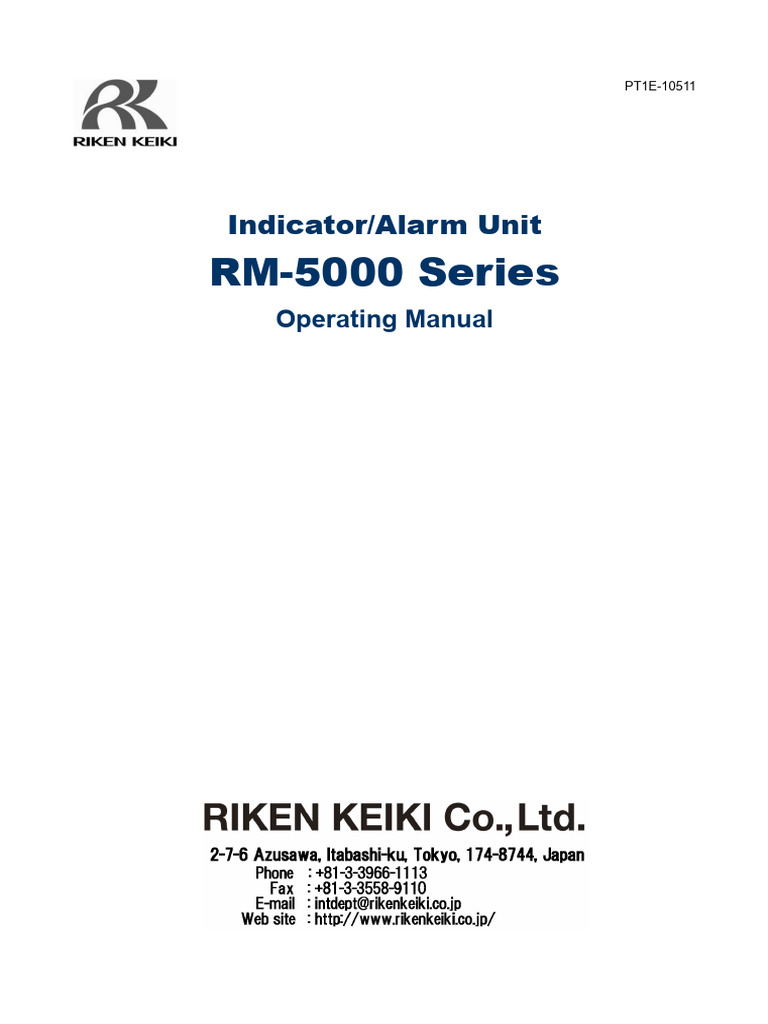 RM-5000 Series Indicator/Alarm Manual | PDF | Relay | Equipment