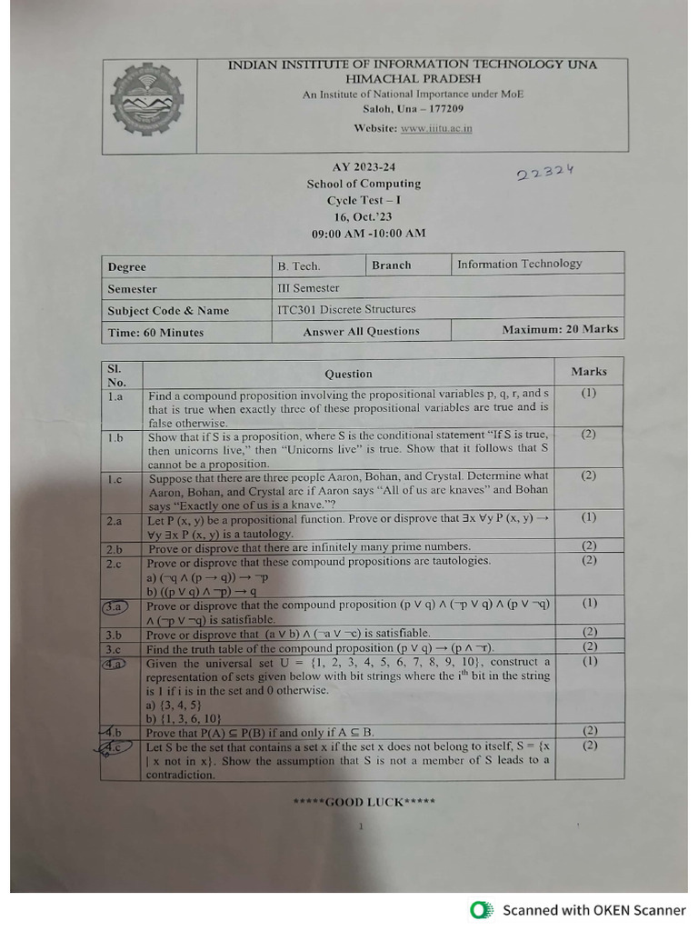Discrete Structure Sem3 | PDF