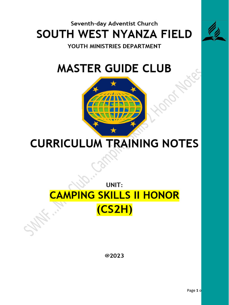 Camping Skills II Honor Curriculum Guide | PDF | Fires | Baking