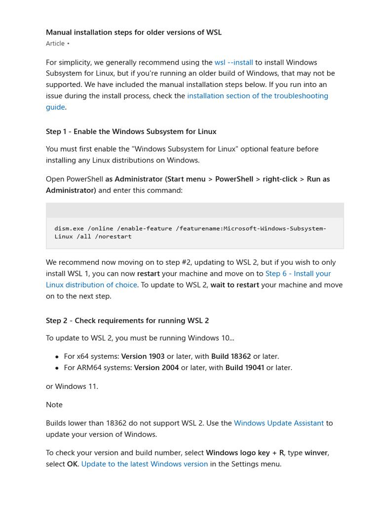 WSL2 Linux Kernel Update Guide | PDF | Linux Distribution | Linux
