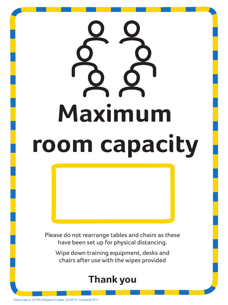 COVID Maximum Room Capacity Poster | PDF