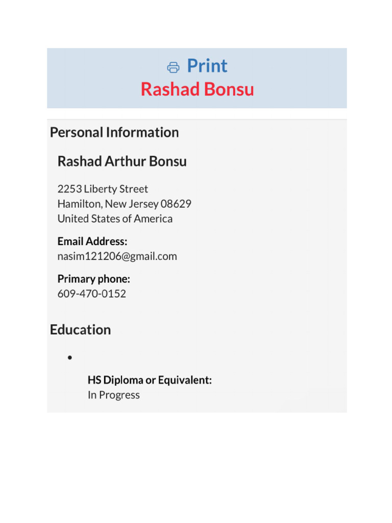 Rashad Bonsu - RESUME | PDF