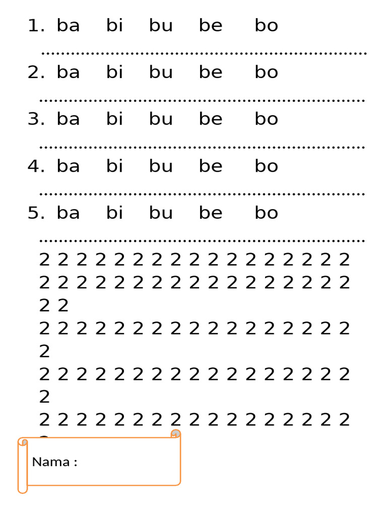 Ba Bi Bu Be Bo | PDF