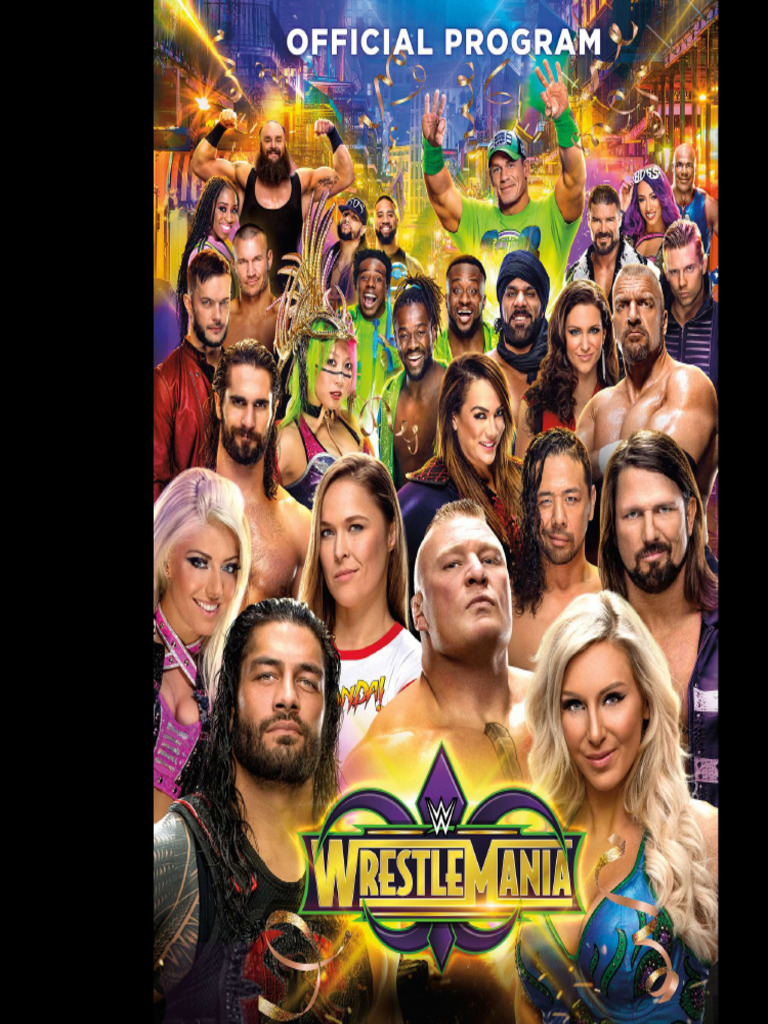 Wrestlemania 34 Official Program | PDF