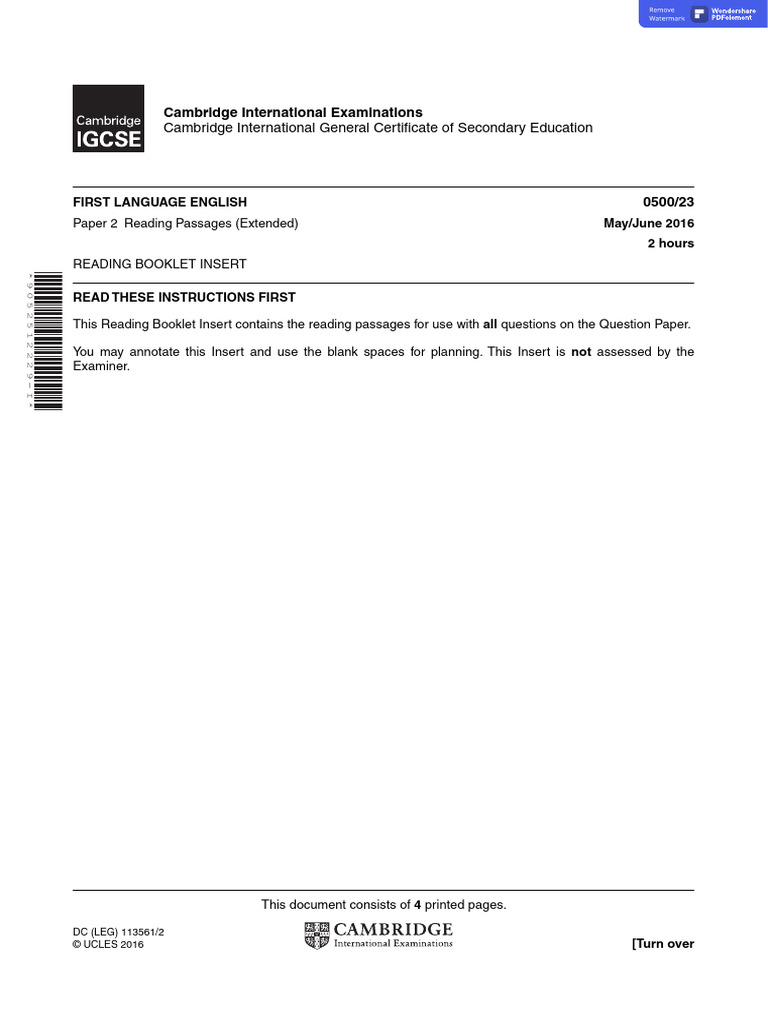 Cambridge International General Certificate of Secondary Education ...