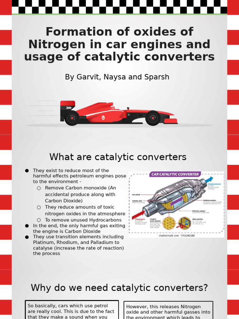 Formation of Oxides of Nitrogen in Car Engines and Usage of Catalytic ...
