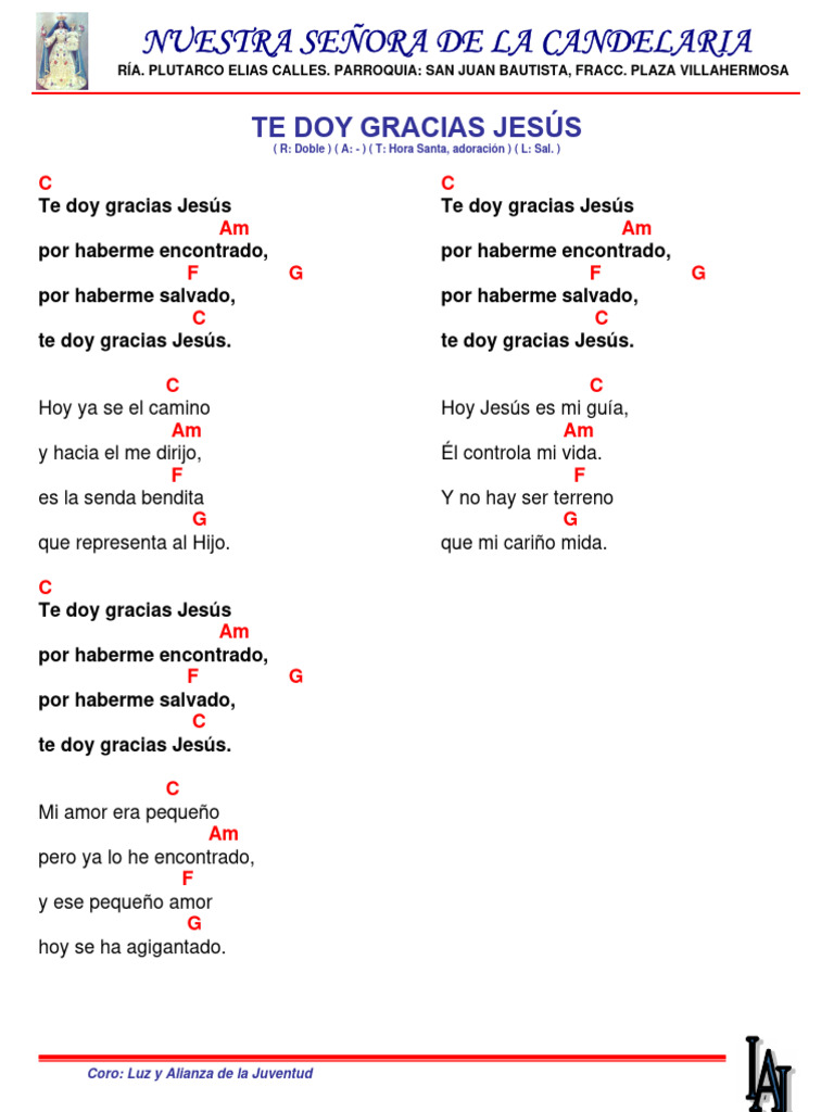 Te Doy Gracias Jesus | PDF