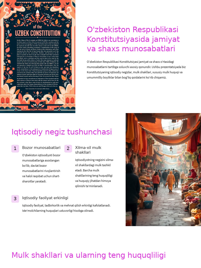 Ozbekiston Respublikasi Konstitutsiyasida Jamiyat Va Shaxs ...