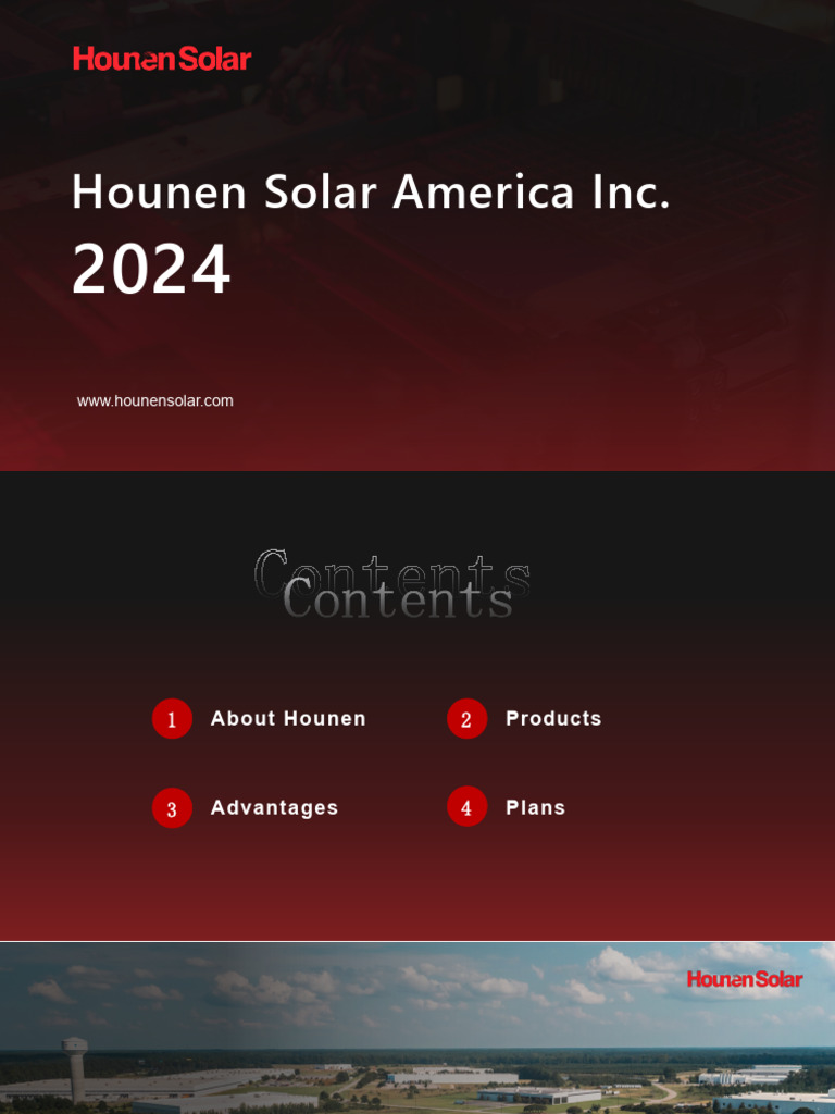 Hounen USA Company Profile | PDF | Photovoltaics | Solar Panel