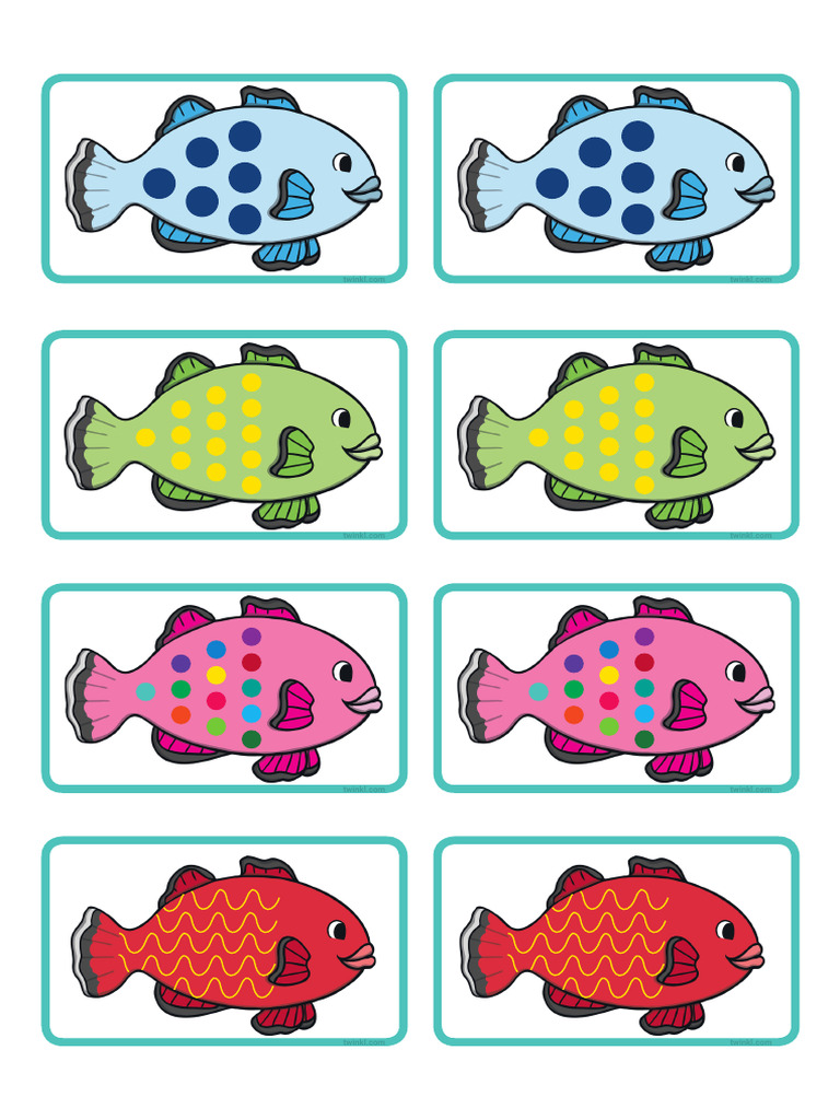 Pattern Fish Matching Cards | PDF