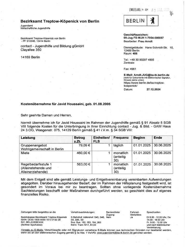 Houssaini Aktueller Bescheid | PDF