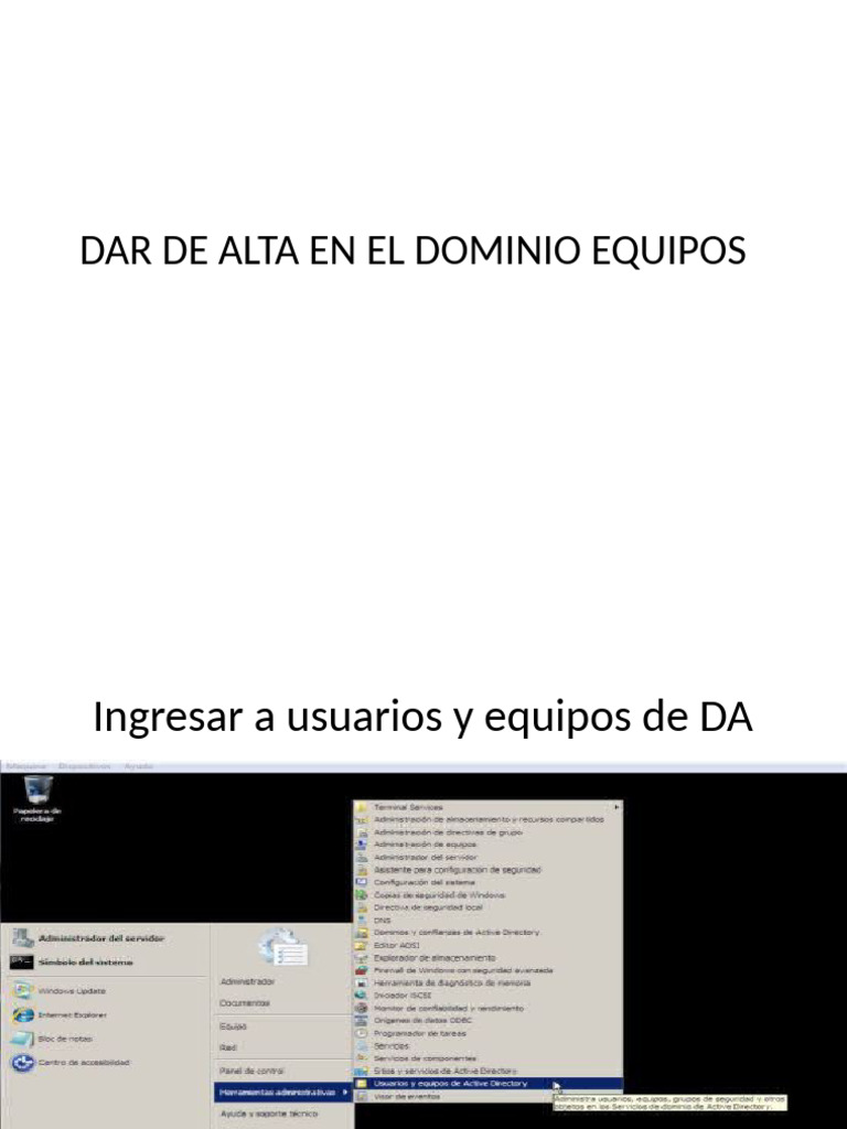 Dar de Alta en El Dominio Equipo | PDF
