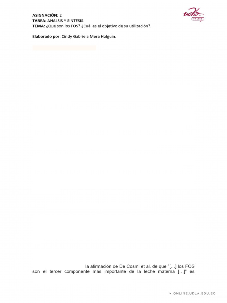 Fructooligosacaridos - Objetivo de Su Utilizacion | PDF