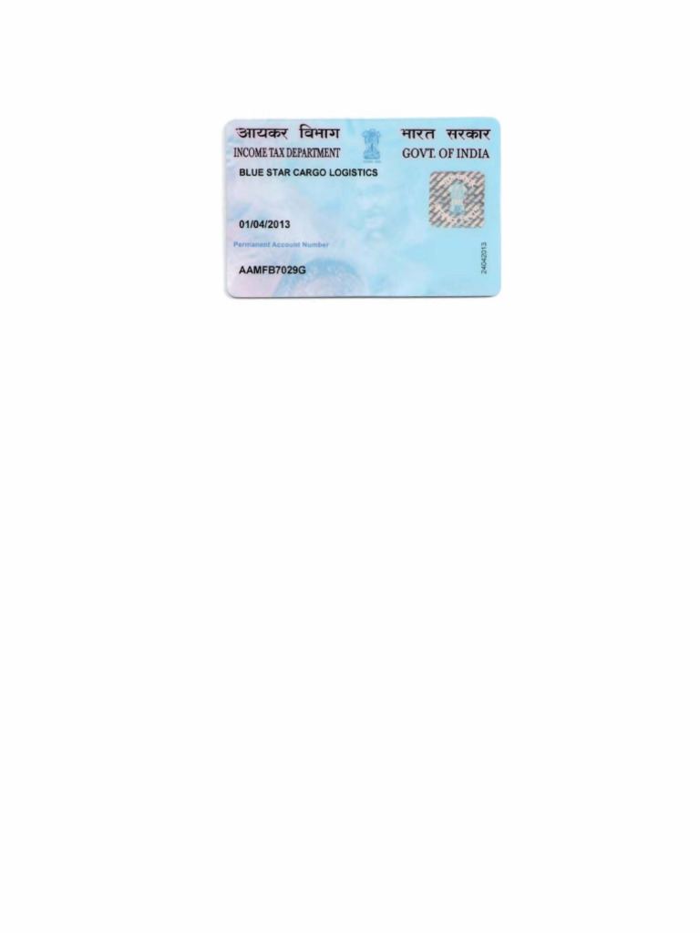 BSCL Pan Card | PDF