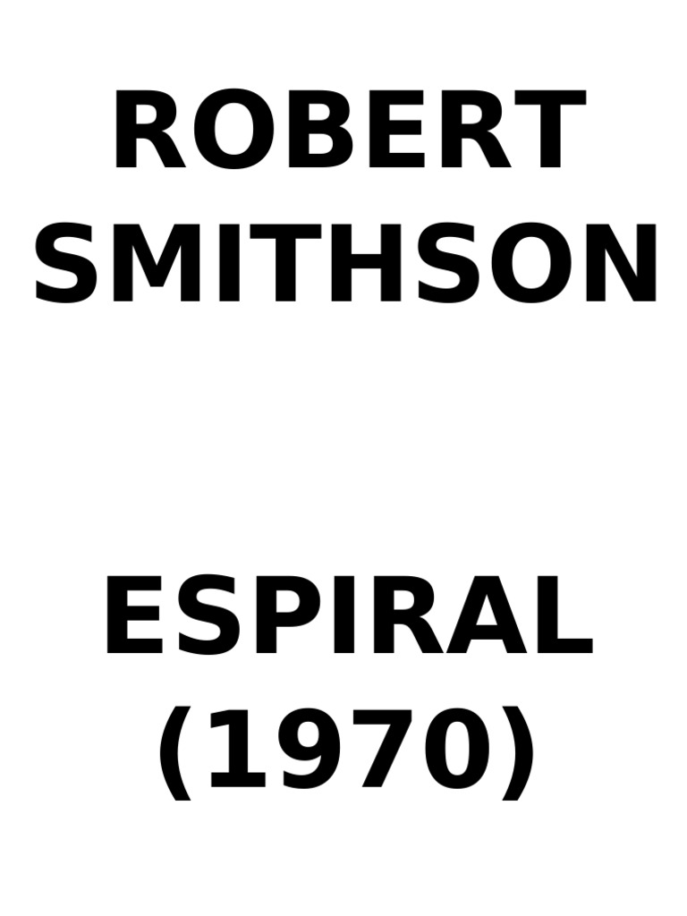 Robert Smithson | PDF