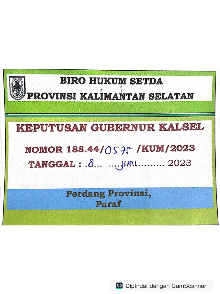 SK KPU Propinsi | PDF