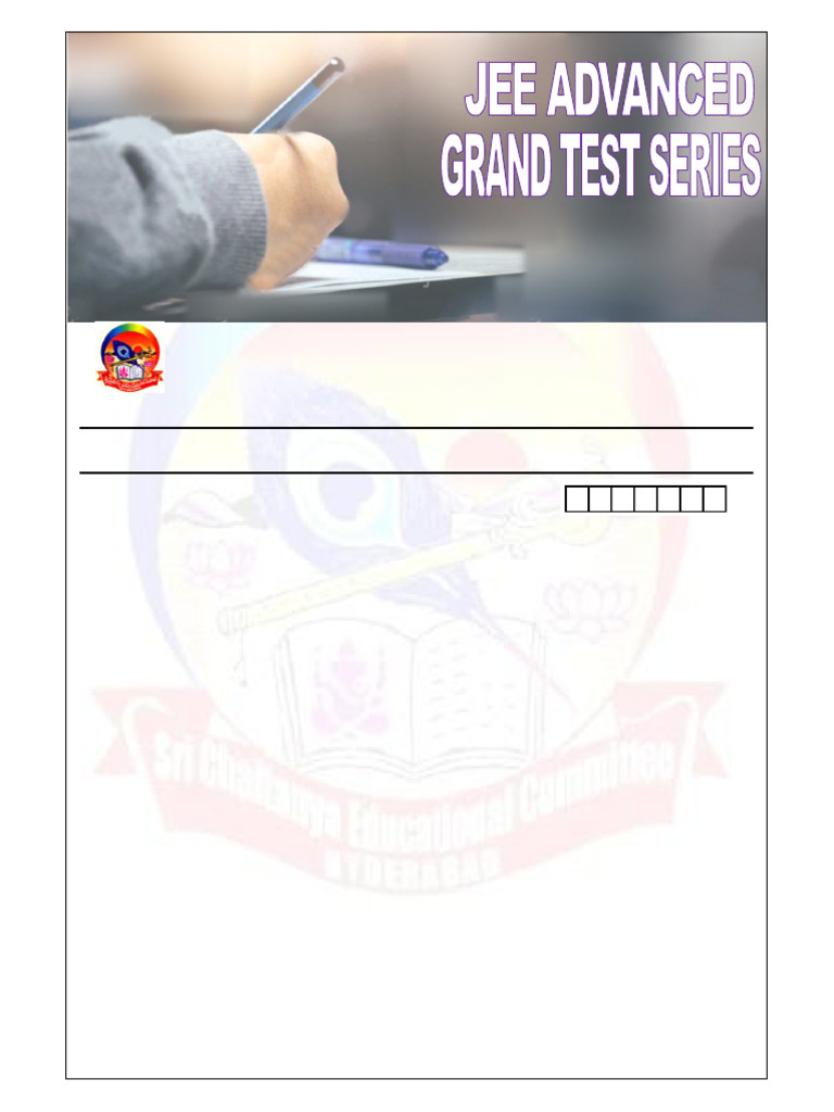 02-05-19 - Sr. ICON ALL - PH-III - Jee-Adv - (2015 - P1) - GTA-06 - QP | PDF | Electron | Density