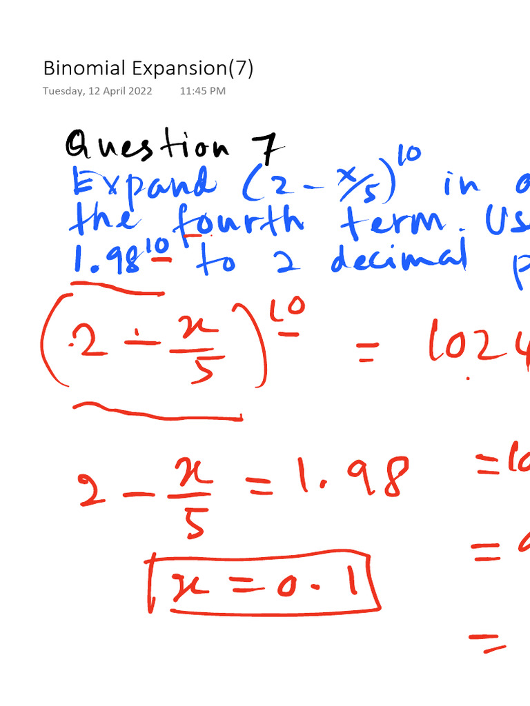 Binomial Expansion | PDF