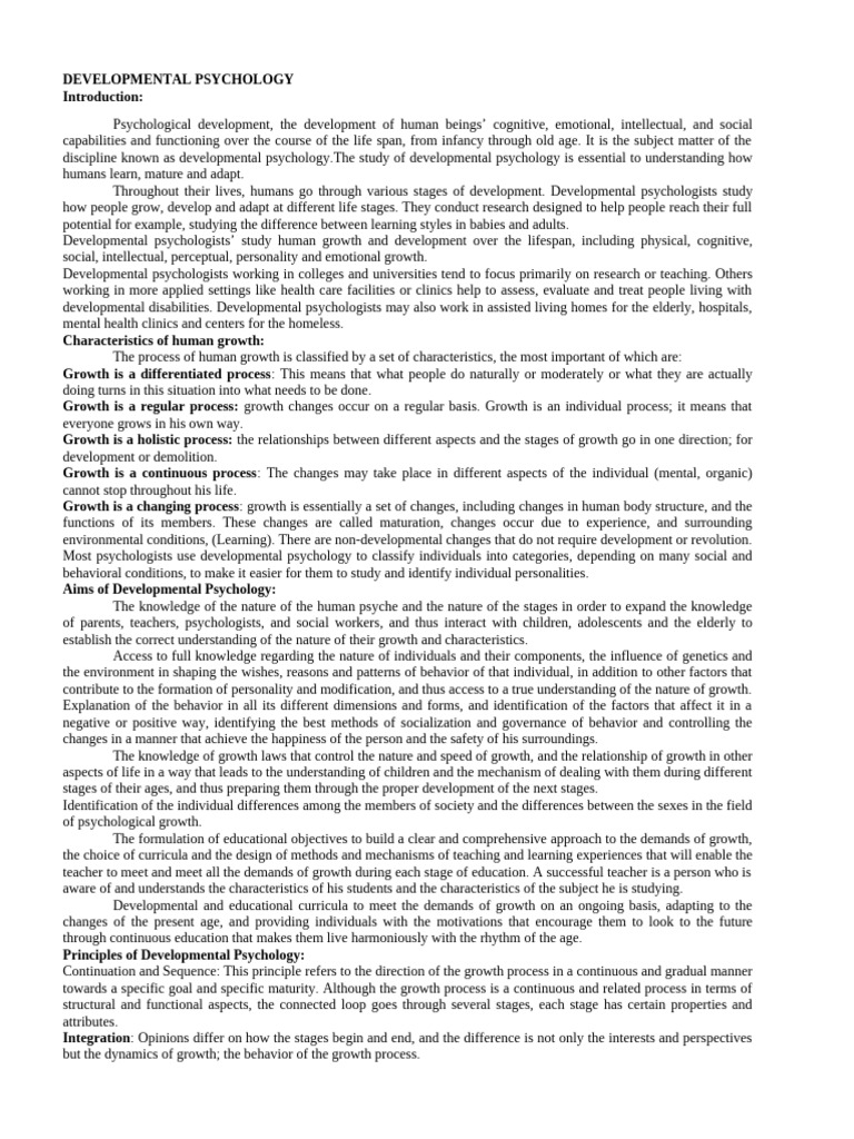 Lecture 3 Intro To Developmental Psychology G# 3 | PDF | Oedipus ...