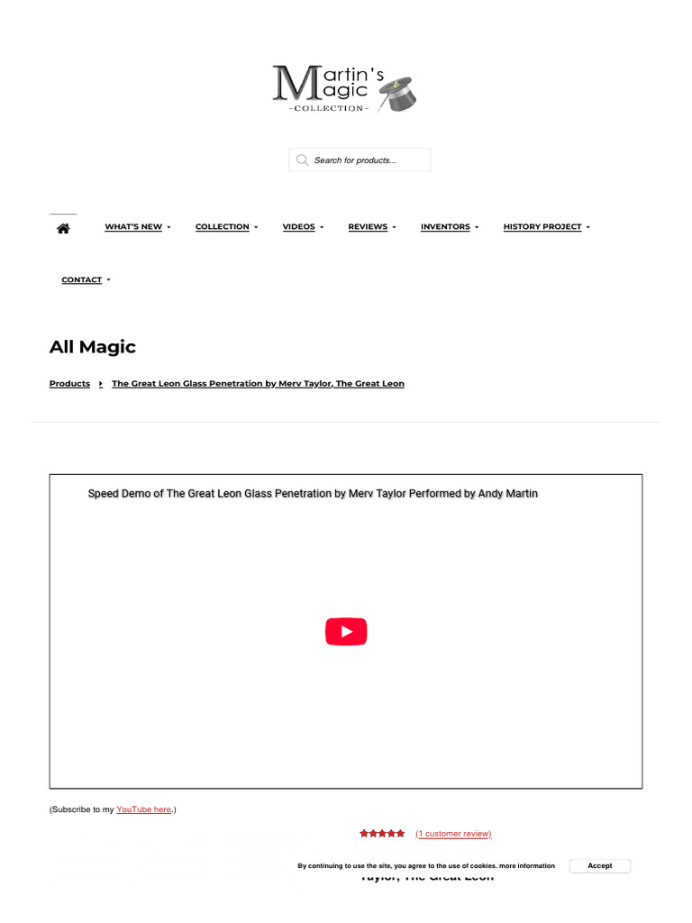 The Great Leon Glass Penetration by Merv Taylor, The Great Leon | PDF