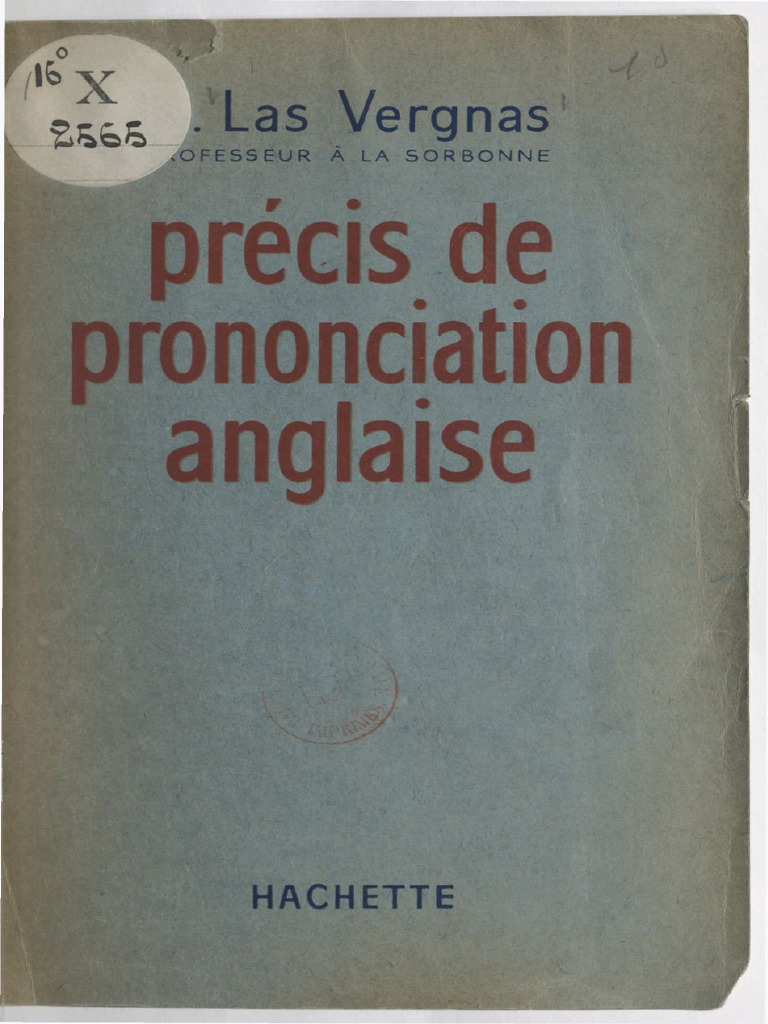 Précis de Prononciation Anglaise | PDF | Accent tonique | Livres