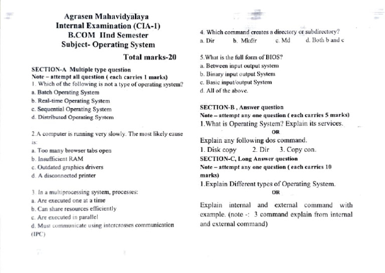 b.com, cia-1,operating system | PDF