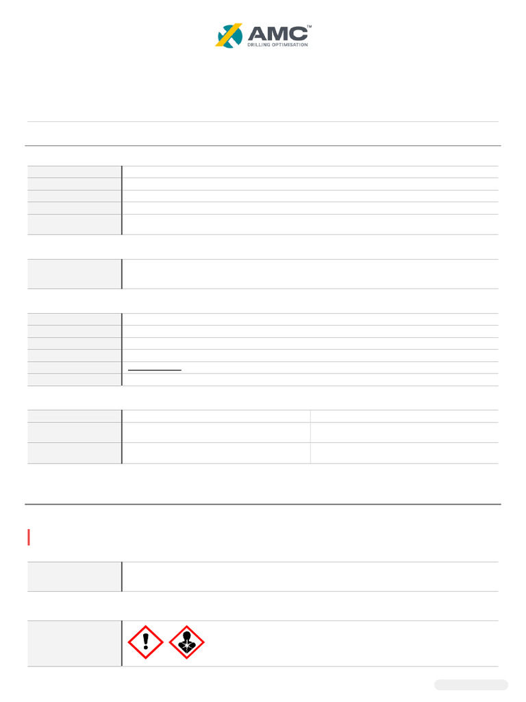 SDS - AMC THREAD GREASE Zn50 | PDF | Mutageno | Absorción (Química)