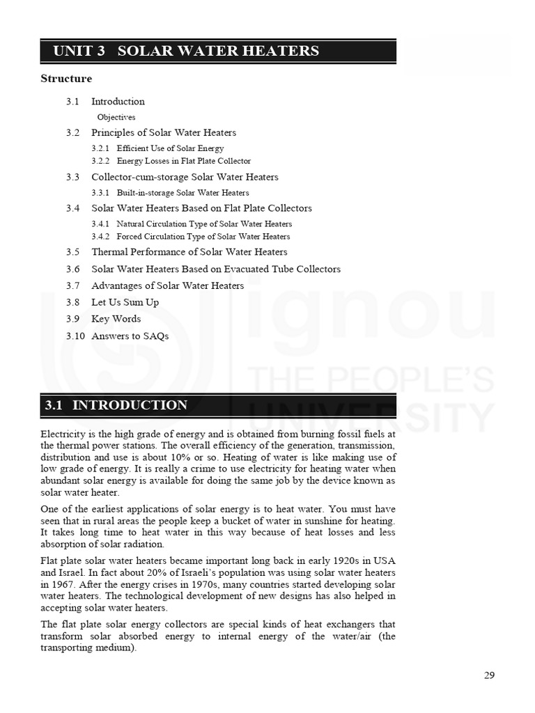 Unit 2 Solar Water Heater | PDF | Water Heating | Solar Energy