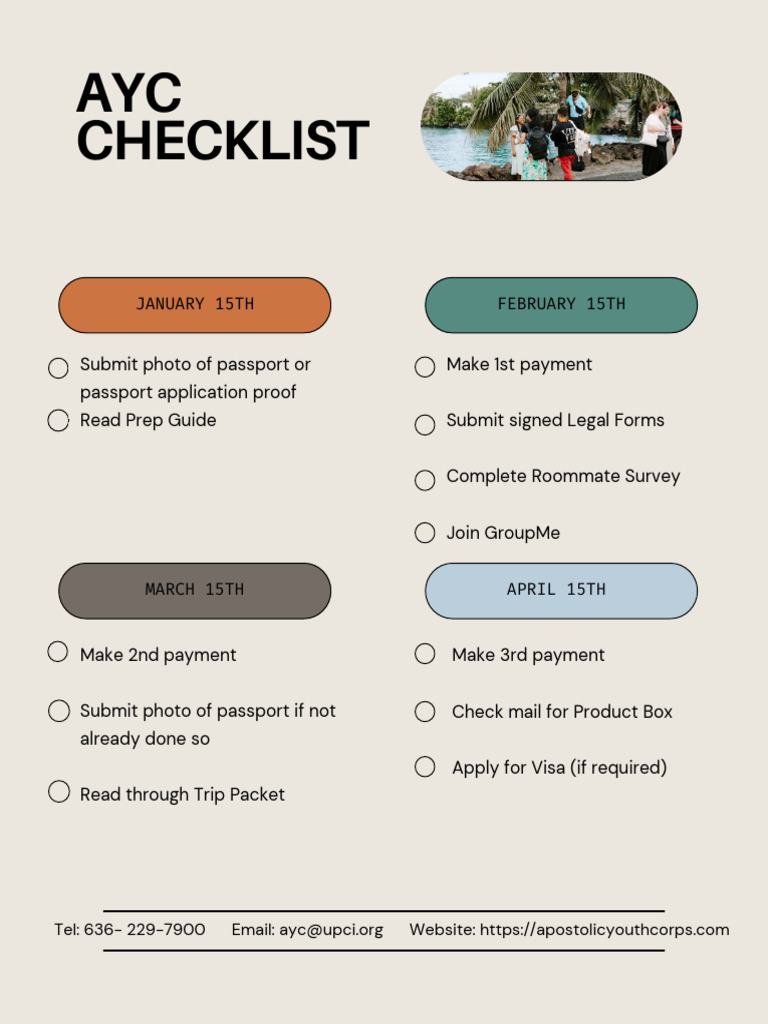 AYC 2024 Checklist | PDF