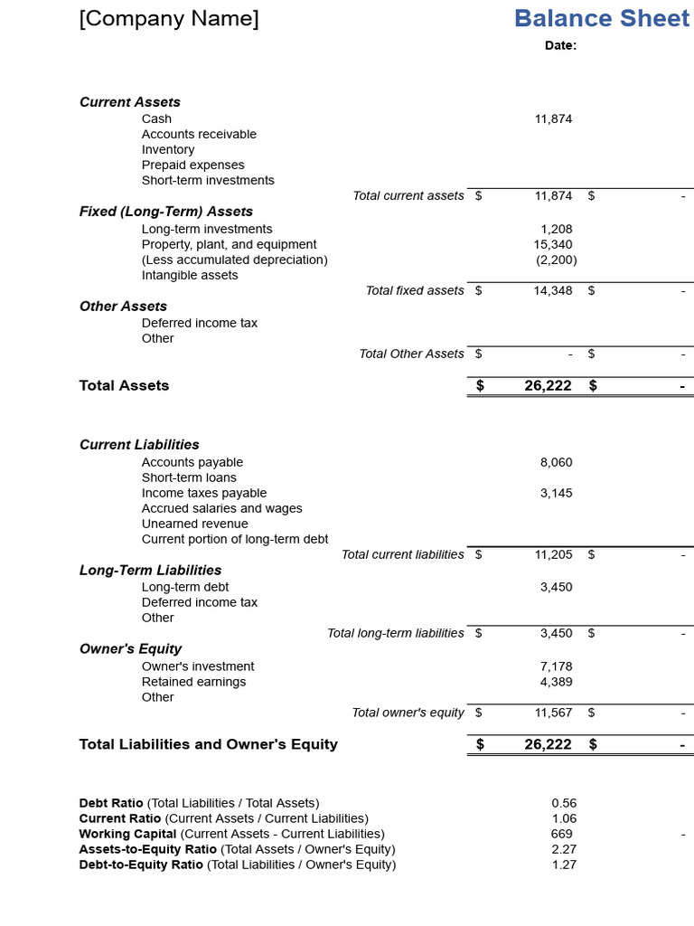 Balance-Sheet - XLSX - Google Sheets | PDF | Equity (Finance) | Balance Sheet